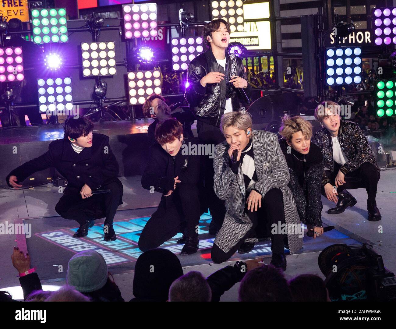 New York, NY, USA. 31st Dec, 2019. BTS in attendance for Times Square ...