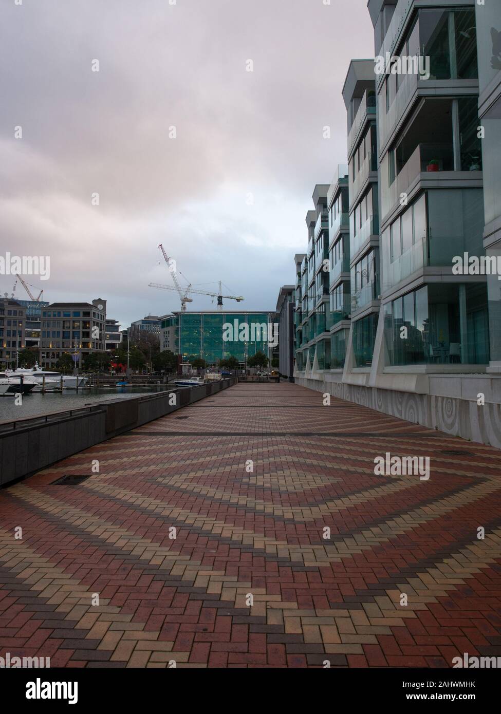 Cobblstone Pavement Along Waterfront In Auckland Stock Photo - Alamy