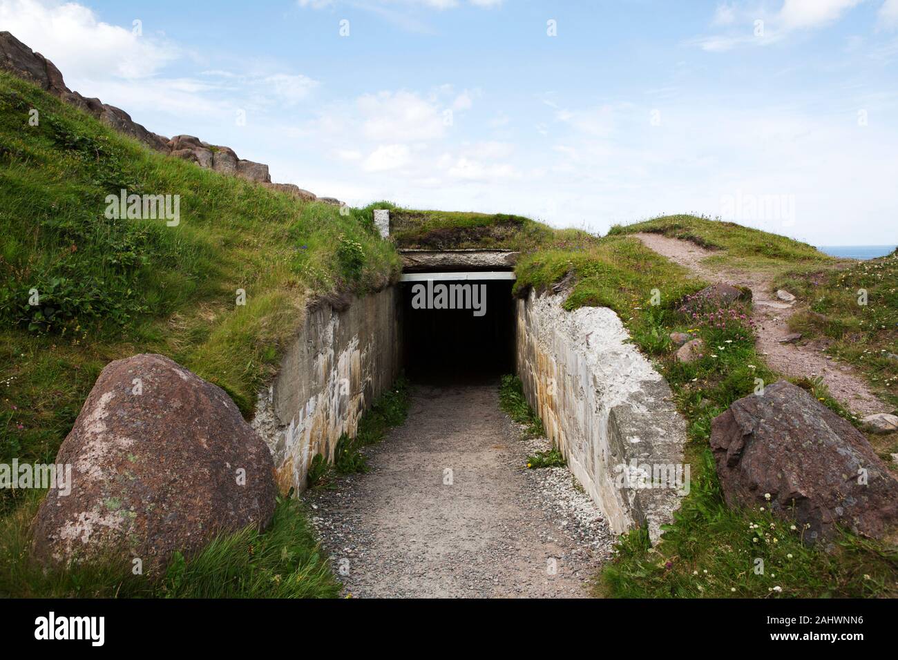 Bunker at Cape Spear Battery in Newfoundland and Labrador, Canada Stock ...