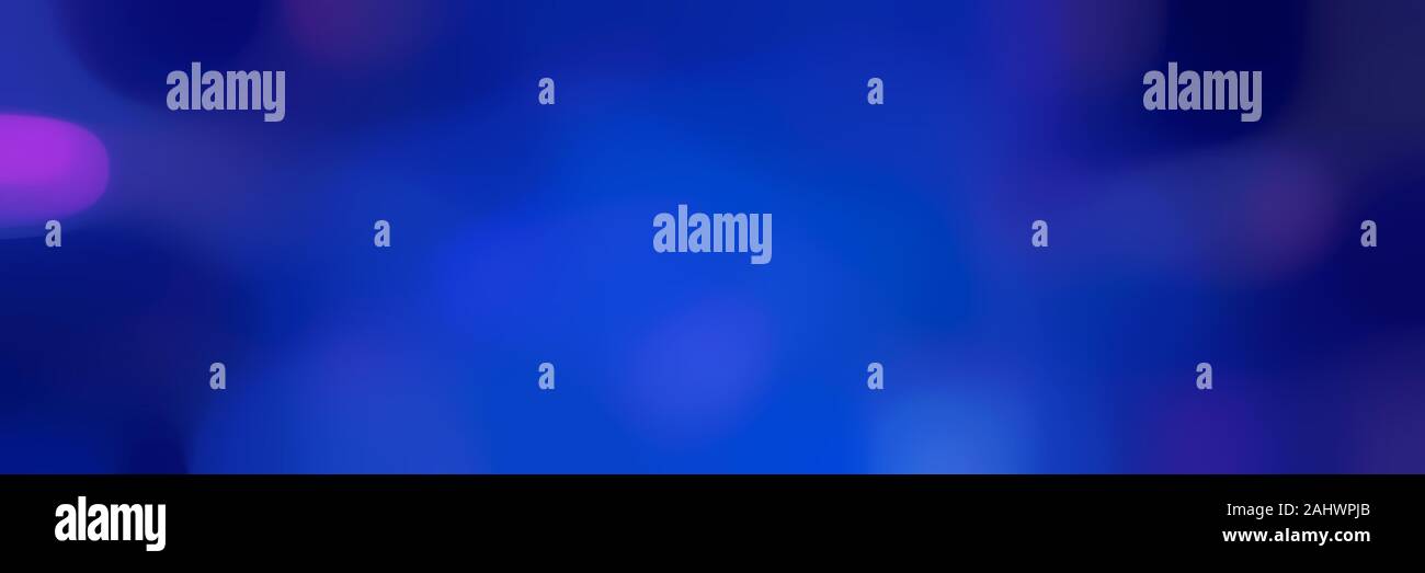 blurred bokeh horizontal background with dark blue, strong blue and ...