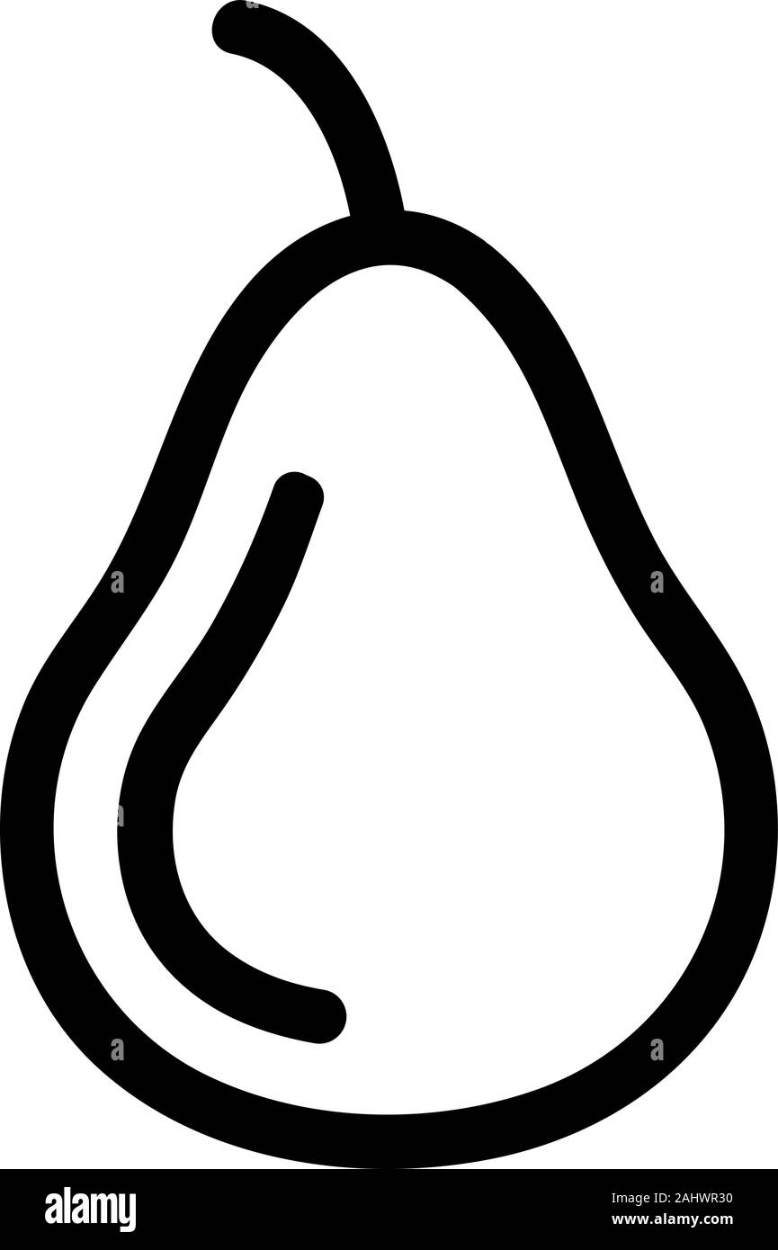 pear icon vector. Isolated contour symbol illustration Stock Vector ...