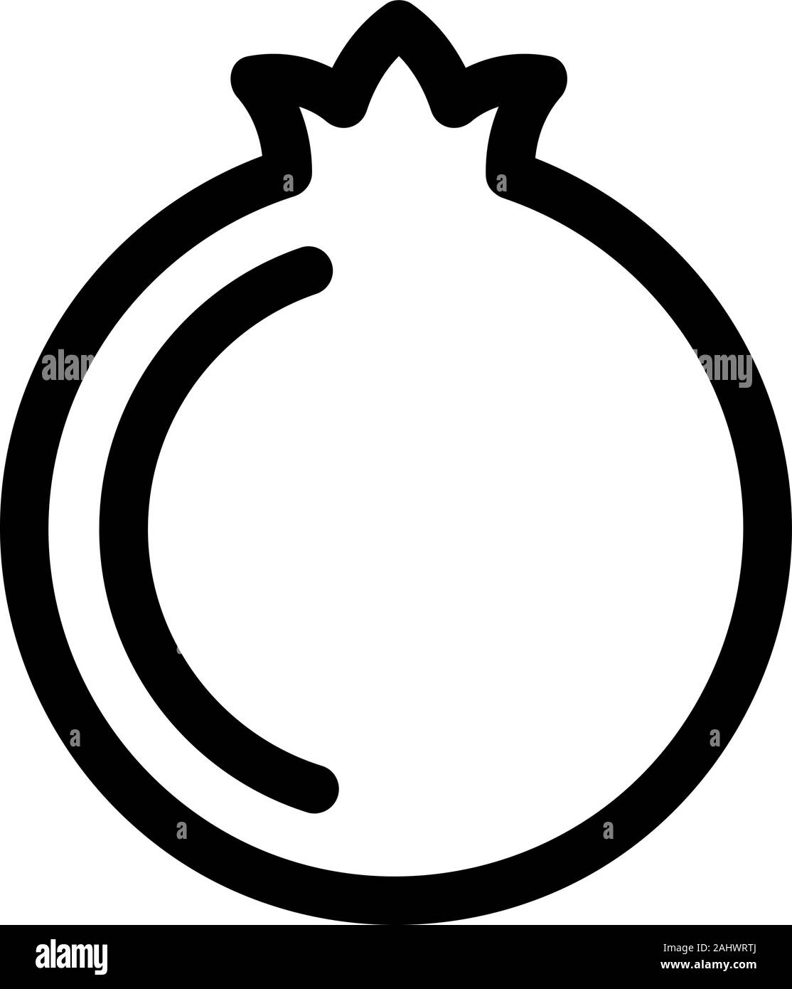 pomegranate icon vector. Isolated contour symbol illustration Stock ...
