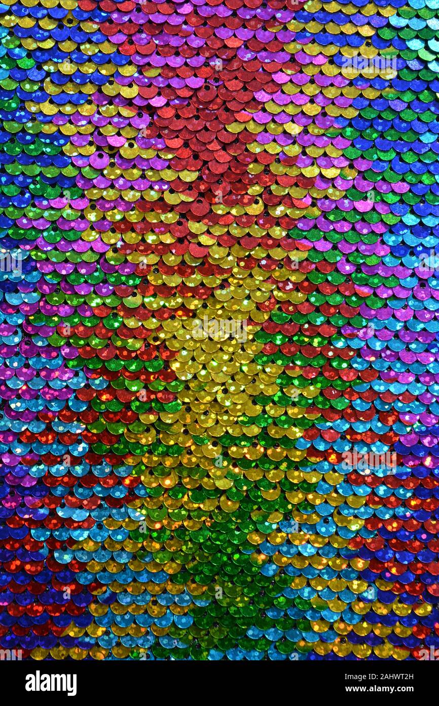 Bright and colorful sequin background Stock Photo - Alamy