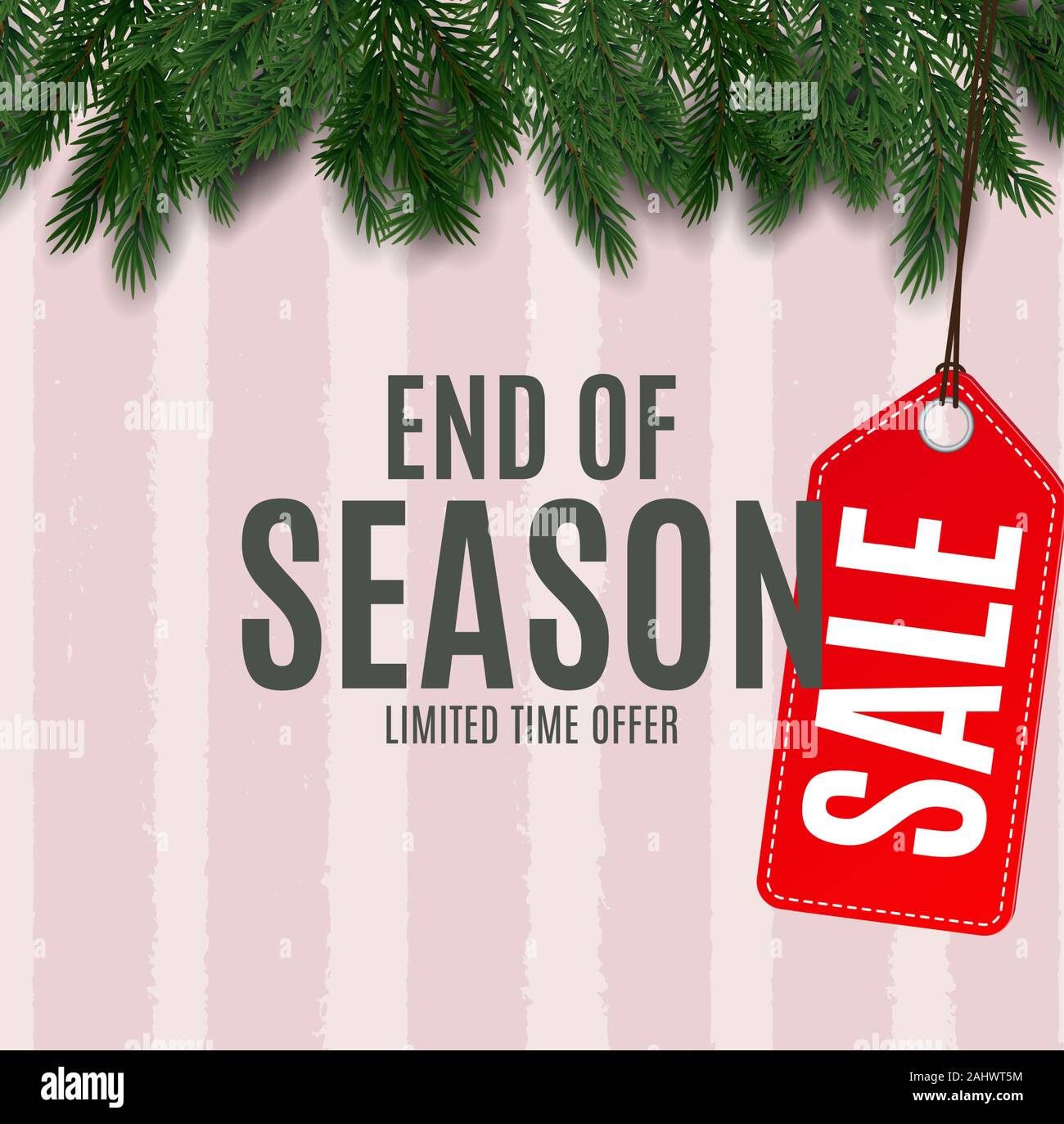 End of Winter Sale Background, Discount Coupon Template. Vector ...