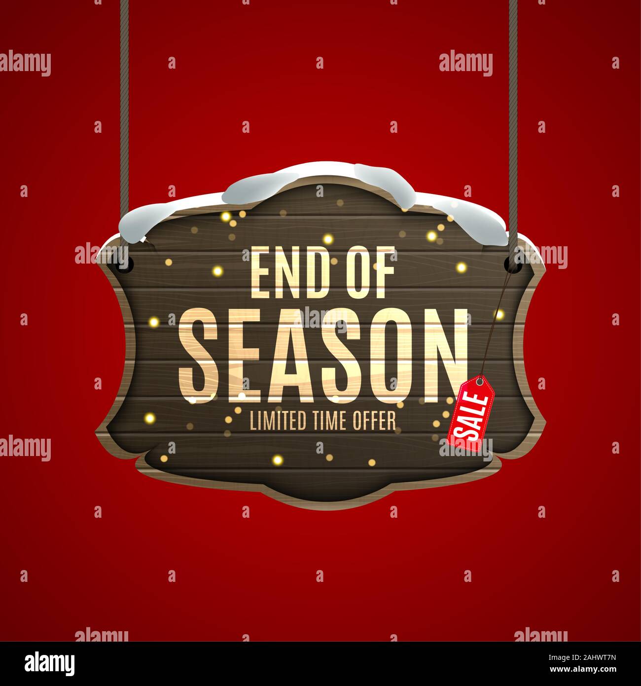 End of Winter Sale Background, Discount Coupon Template. Vector ...