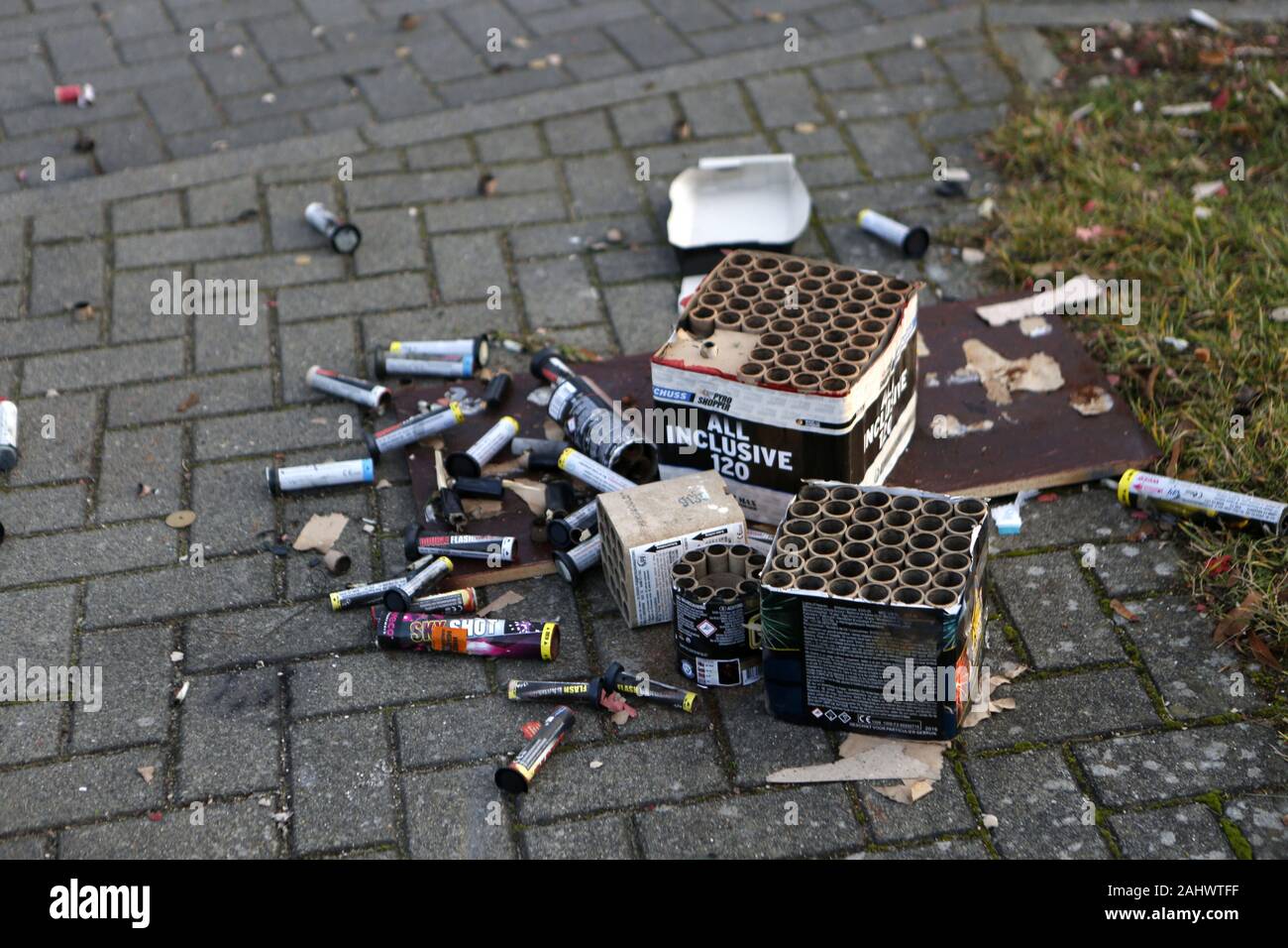 Fired fireworks remains hi-res stock photography and images - Alamy