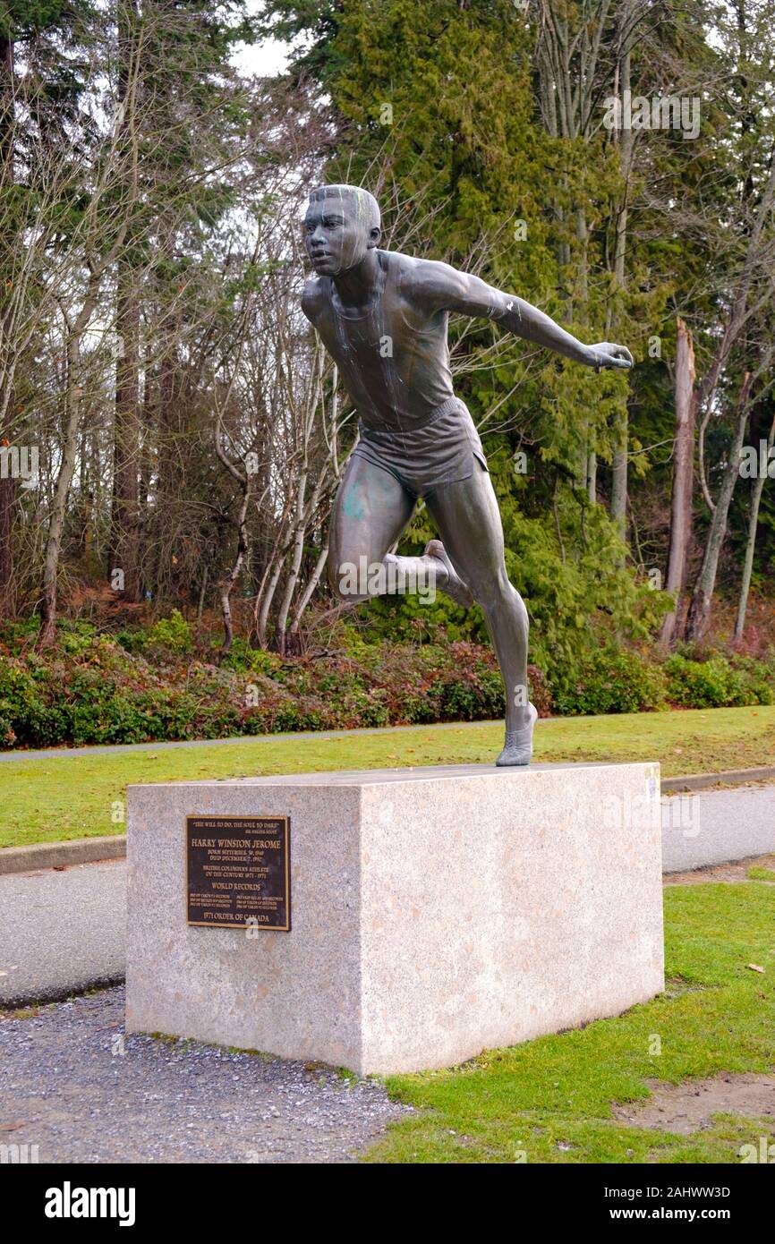 Statue of Olympic track and field runner Harry Winston Jerome (1940 ...