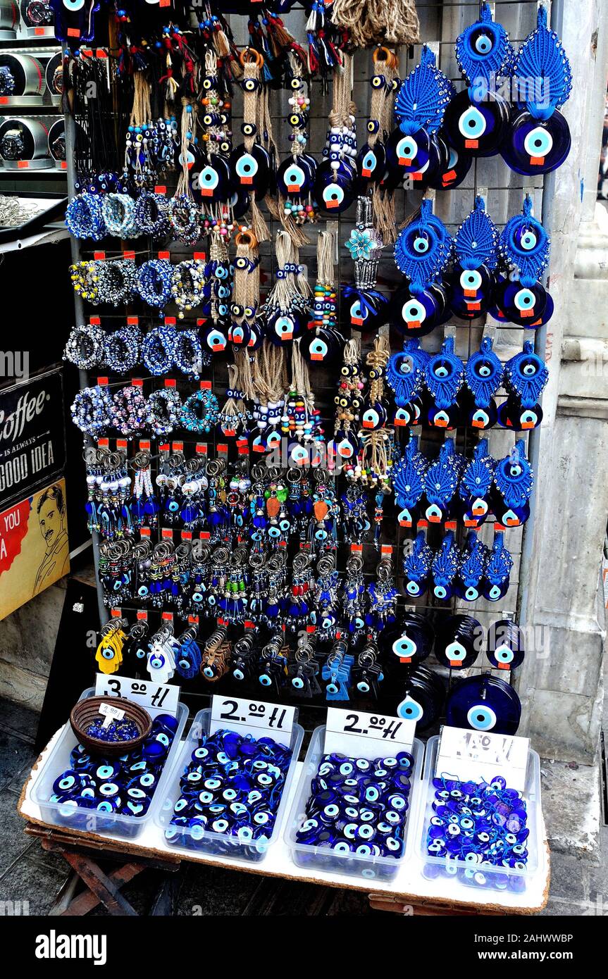 Turkish eye amulet - Shop in ISTAMBUL - Bosphorus Strait - TURKEY Stock ...
