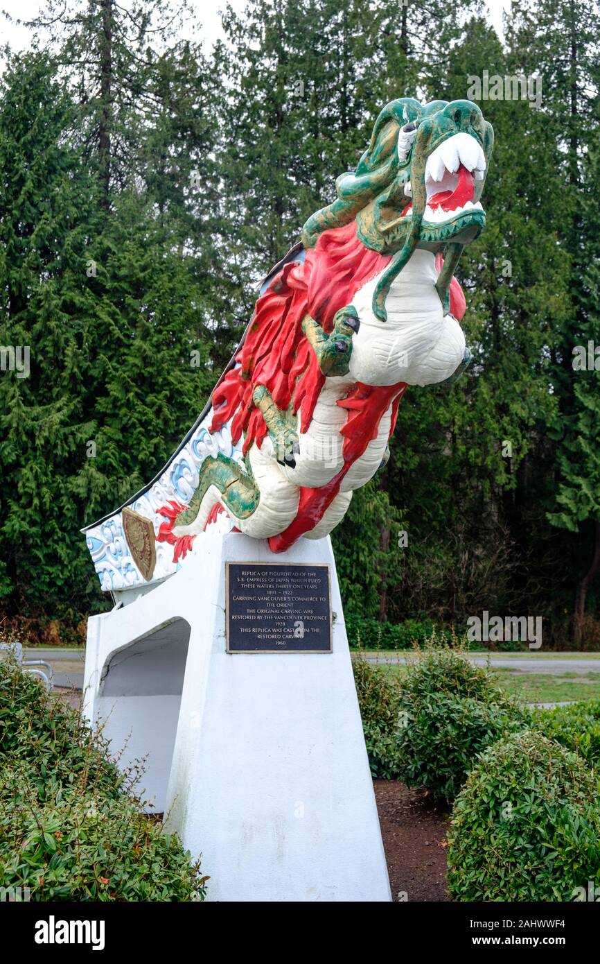 Replica of figurehead of S.S. Empress of Japan (1891-1922), Stanley ...