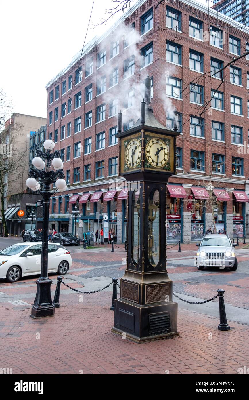 Gastown Steam Clock, Vancouver, British Columbia, Canada Stock Photo ...