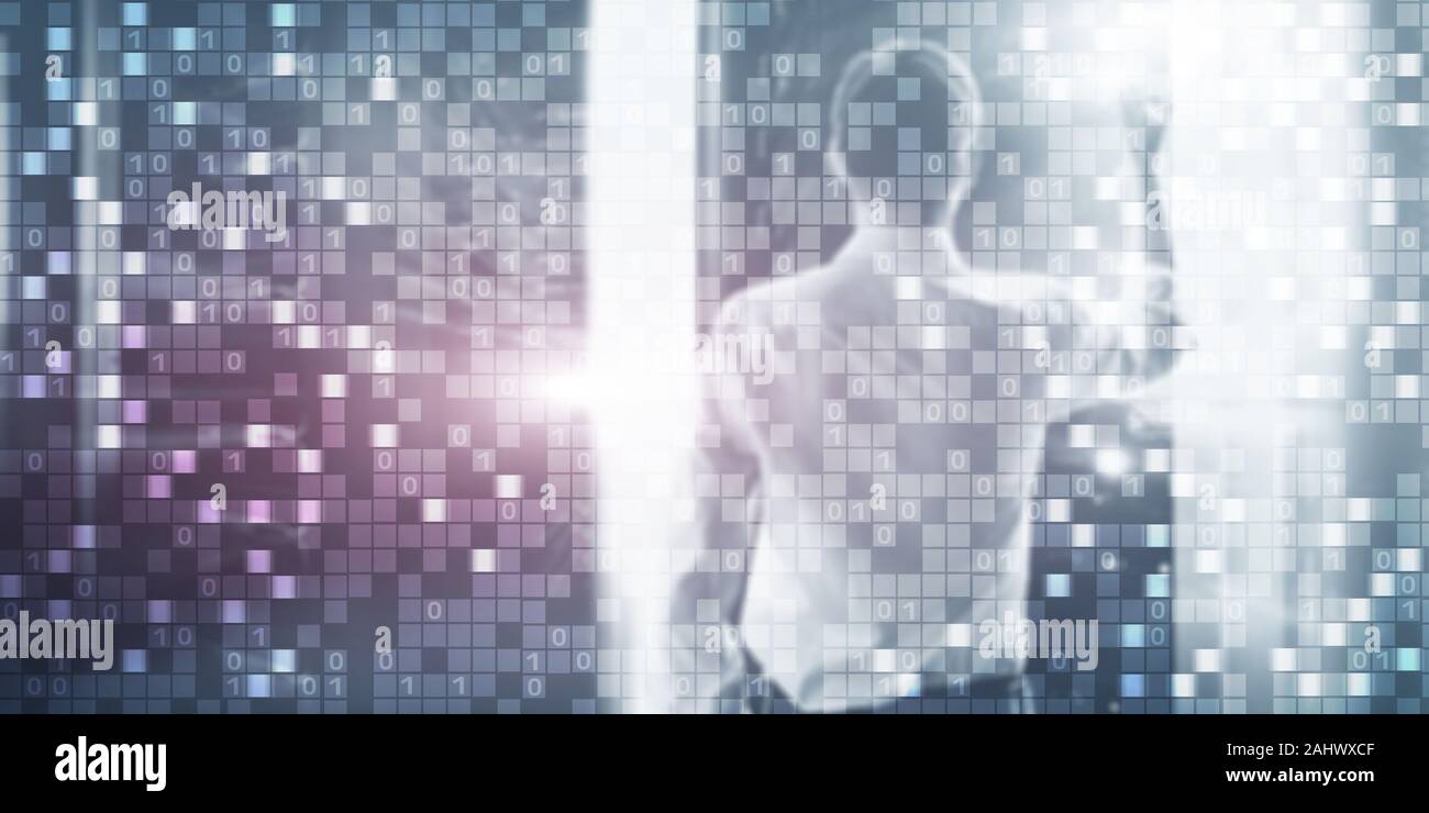 Digital background matrix information technology and internet concept ...