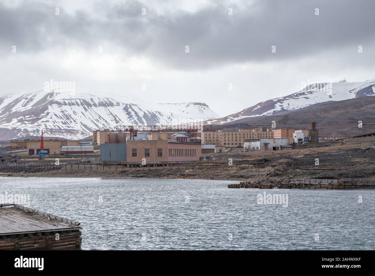 Pyramiden, an abandoned Russian coal mining settlement on Spitzbergen ...