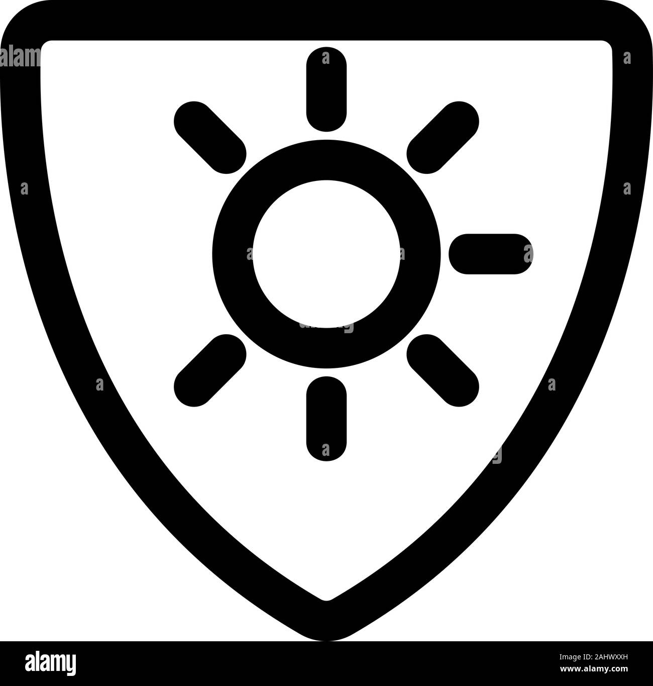 Sunscreen icon vector. Isolated contour symbol illustration Stock ...