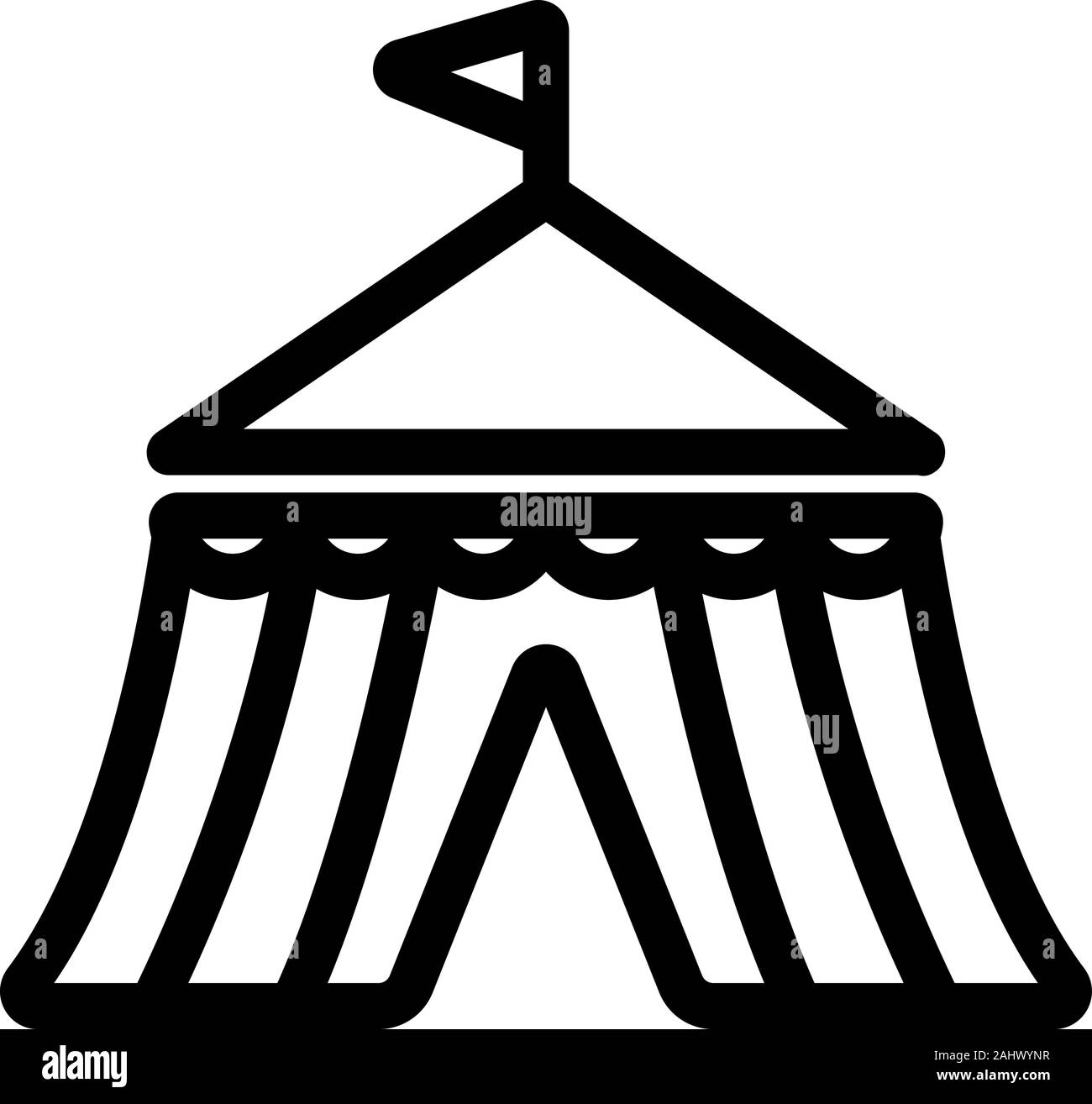 circus marquee icon vector. Isolated contour symbol illustration Stock ...