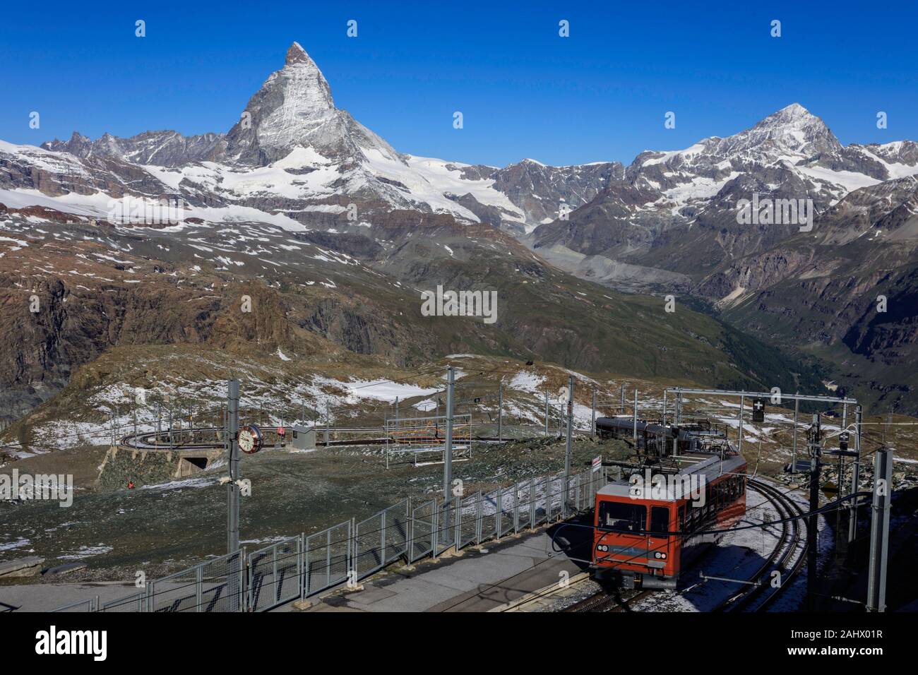Zermatt train station hi-res stock photography and images - Alamy