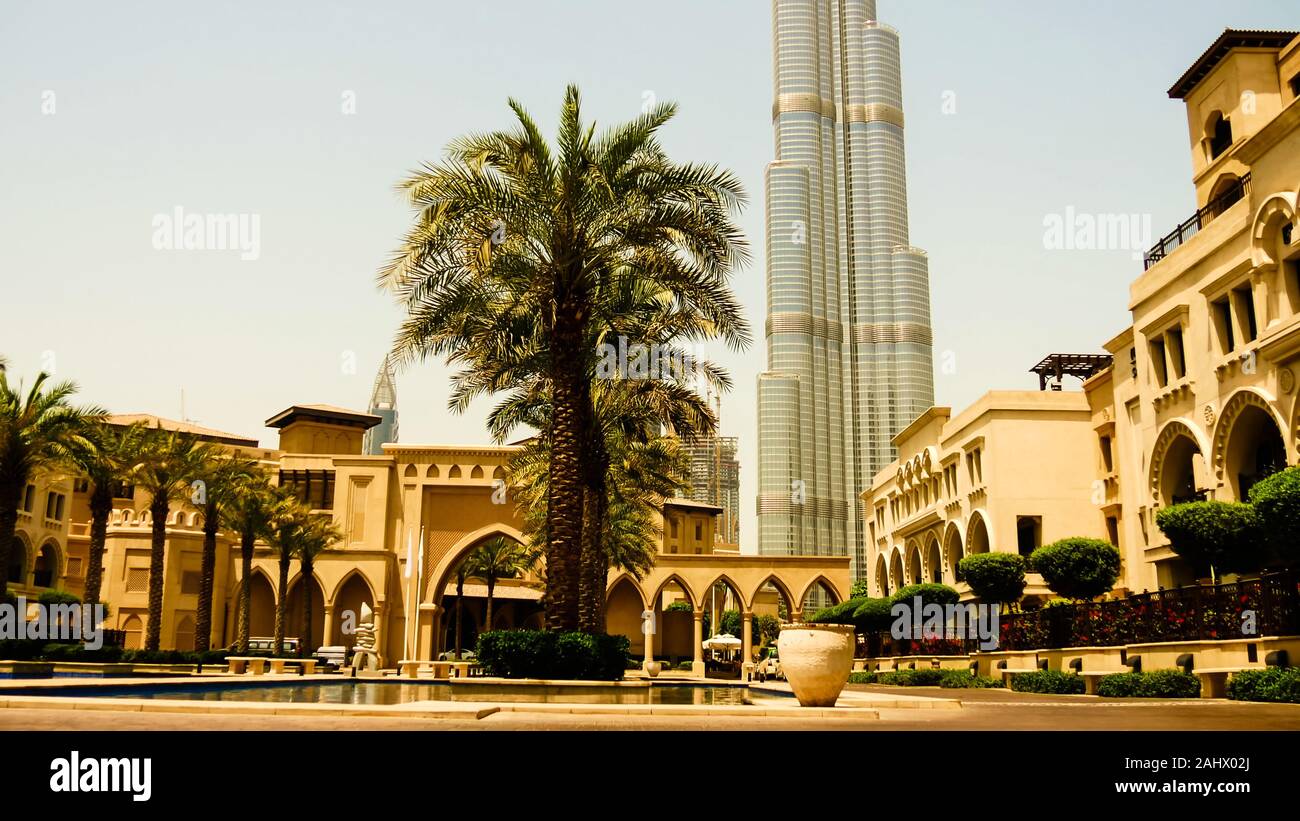 Dubai colorful buildings. Dubai cityscape Stock Photo - Alamy