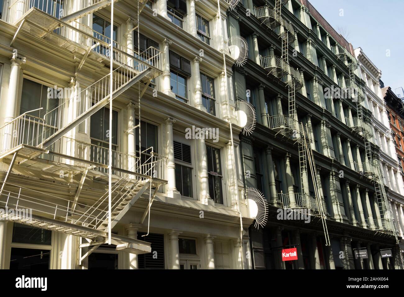 Building Facades on Greene Street in the SoHo Cast Iron Historic ...