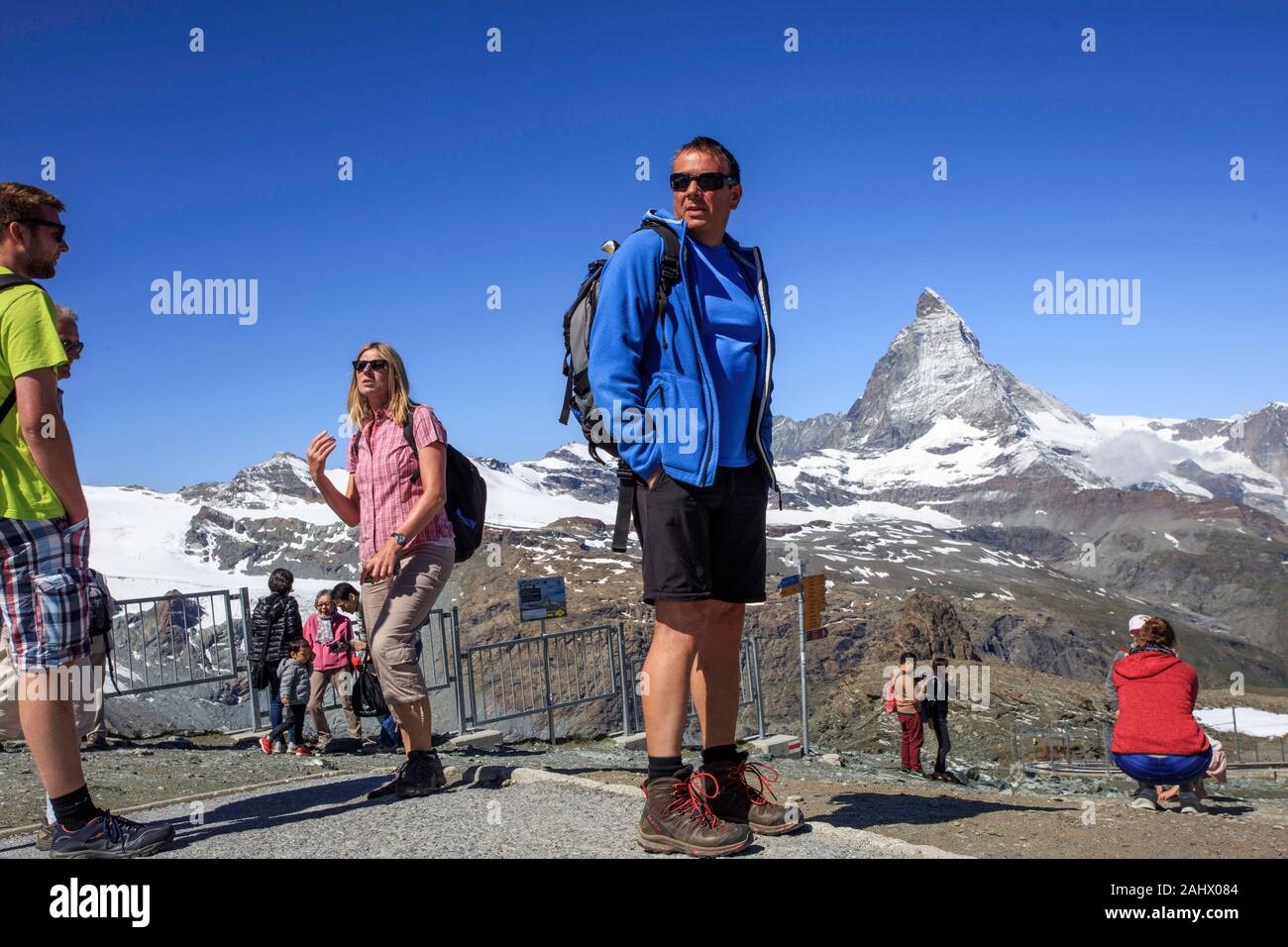 Matterhorn view from Gornetgrat station. Switzerland Stock Photo - Alamy