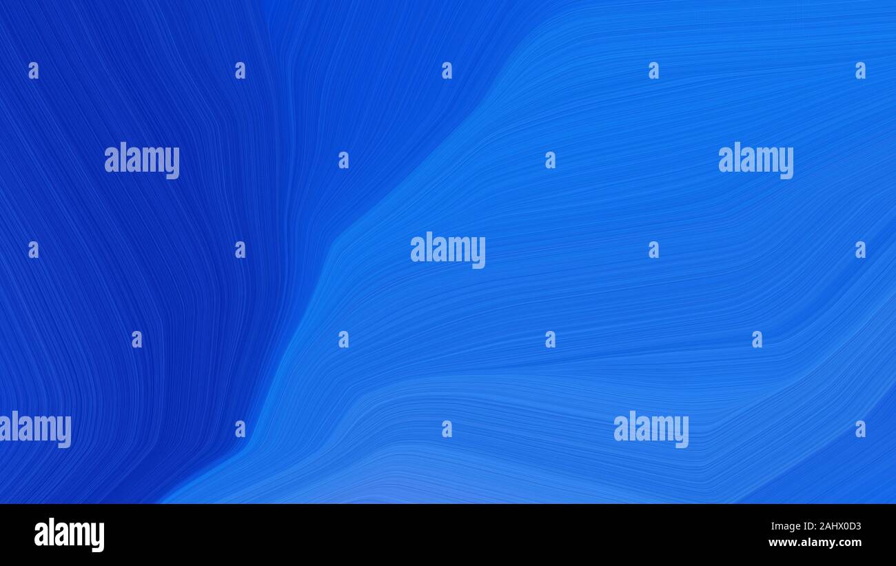 simple colorful abstract waves illustration with strong blue, dodger ...