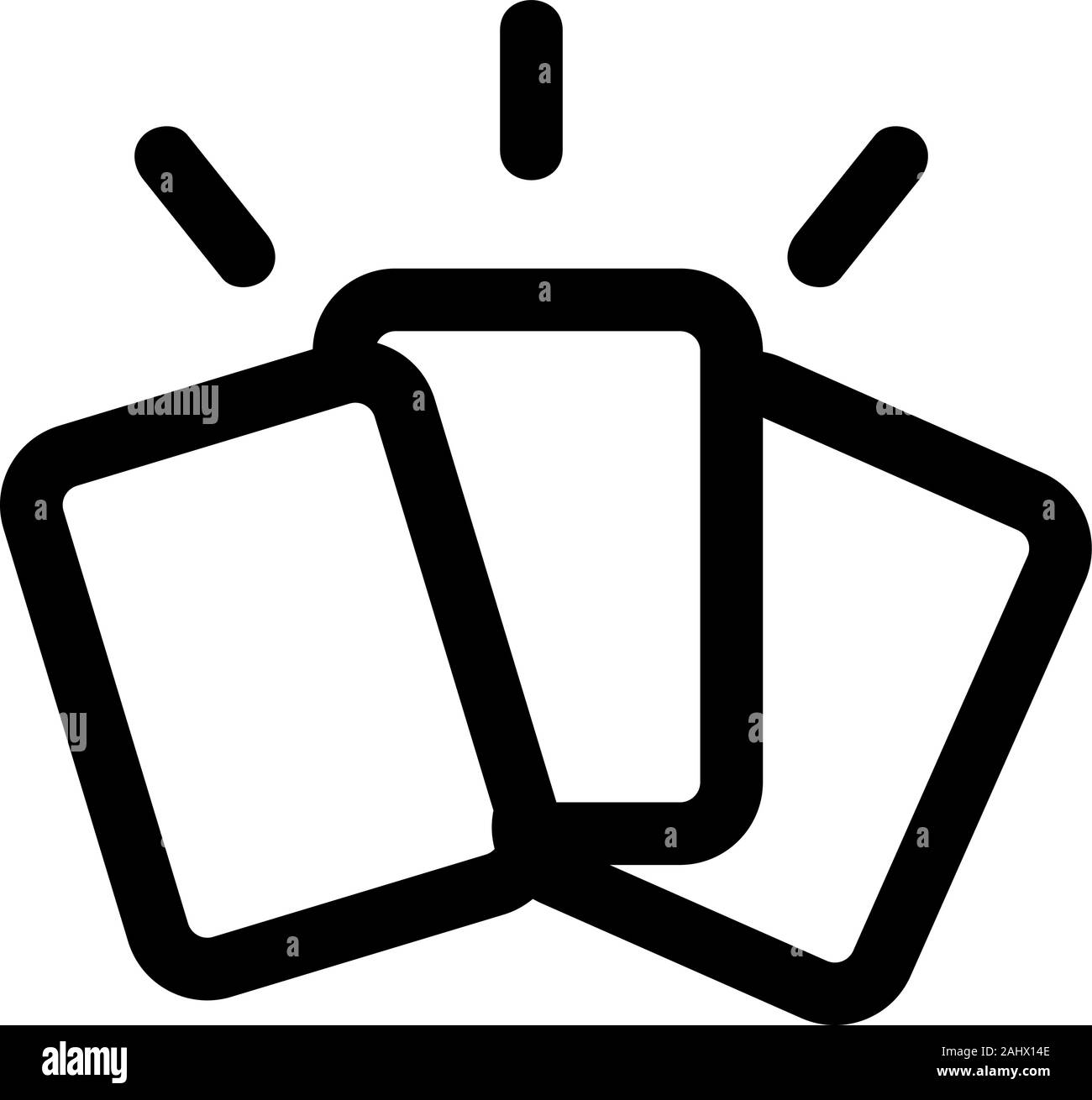 Game cards icon vector. Isolated contour symbol illustration Stock ...