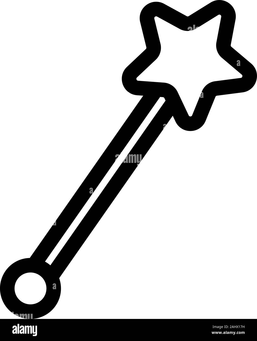 Magic stick icon vector. Isolated contour symbol illustration Stock ...
