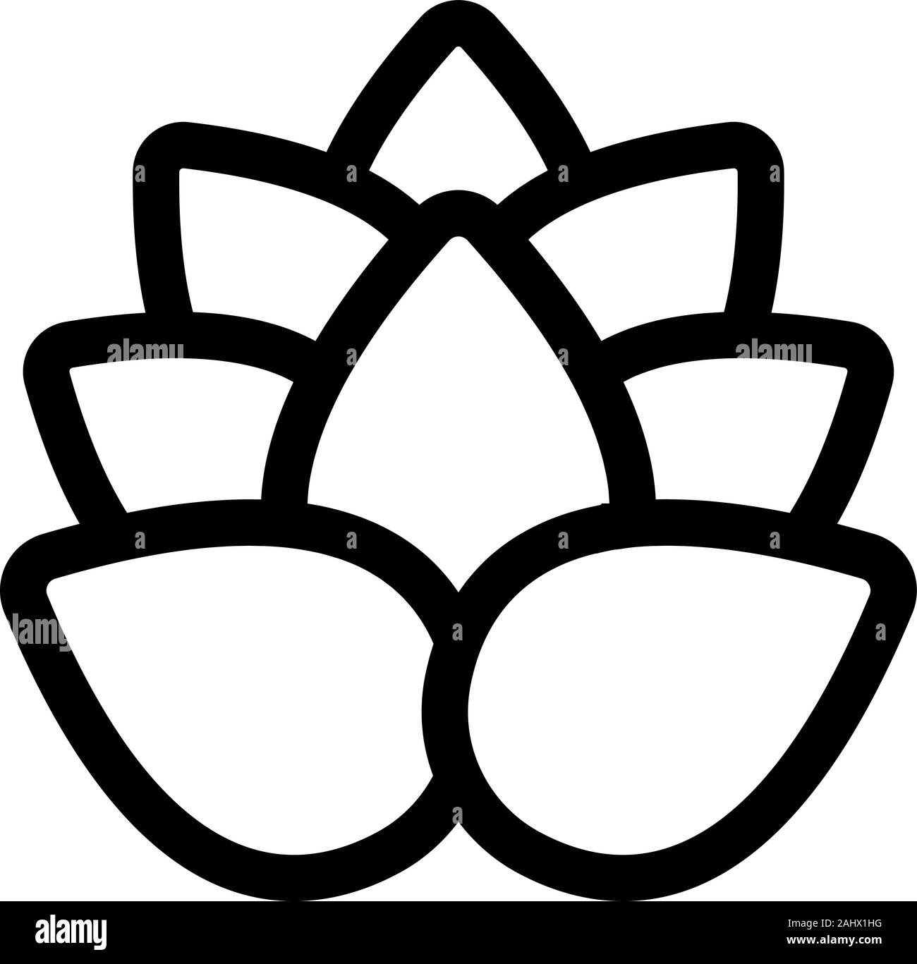 Hop icon vector. Isolated contour symbol illustration Stock Vector ...