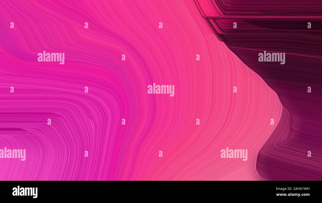 simple elegant curvy swirl waves background design with deep pink, very ...