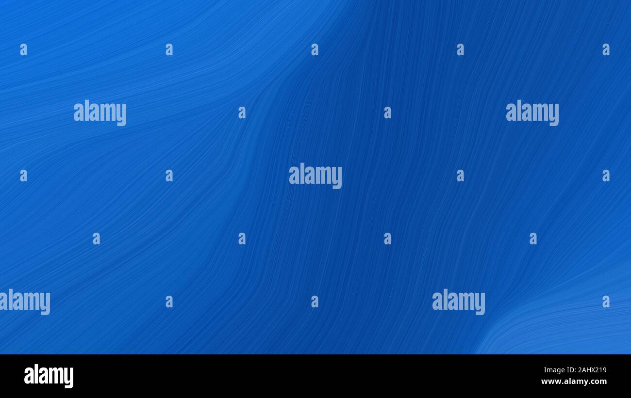 simple elegant contemporary waves illustration with strong blue ...