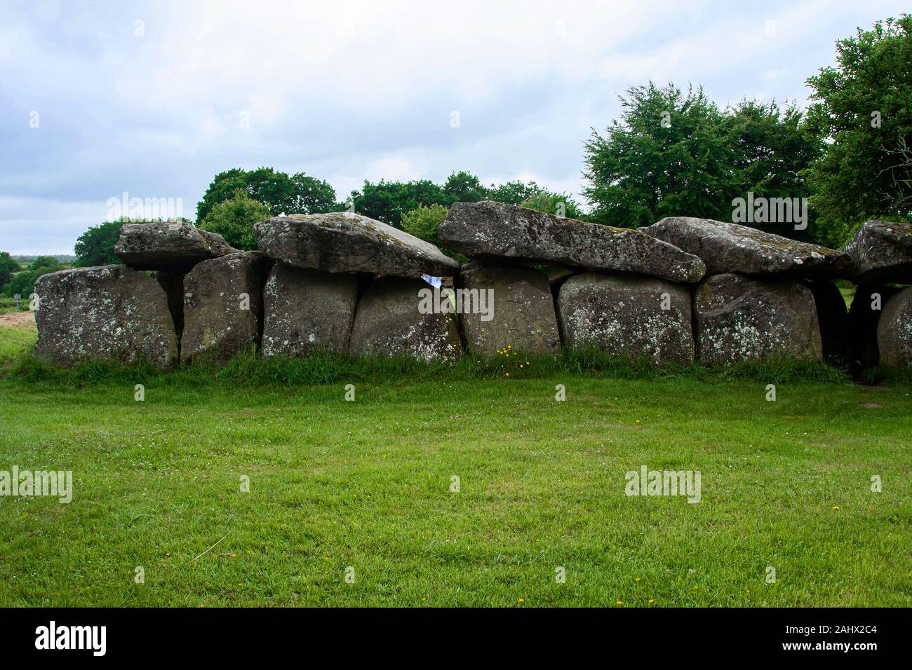 France, Brittany, Commana, Morgau Bihan, Covered , passage tomb ...