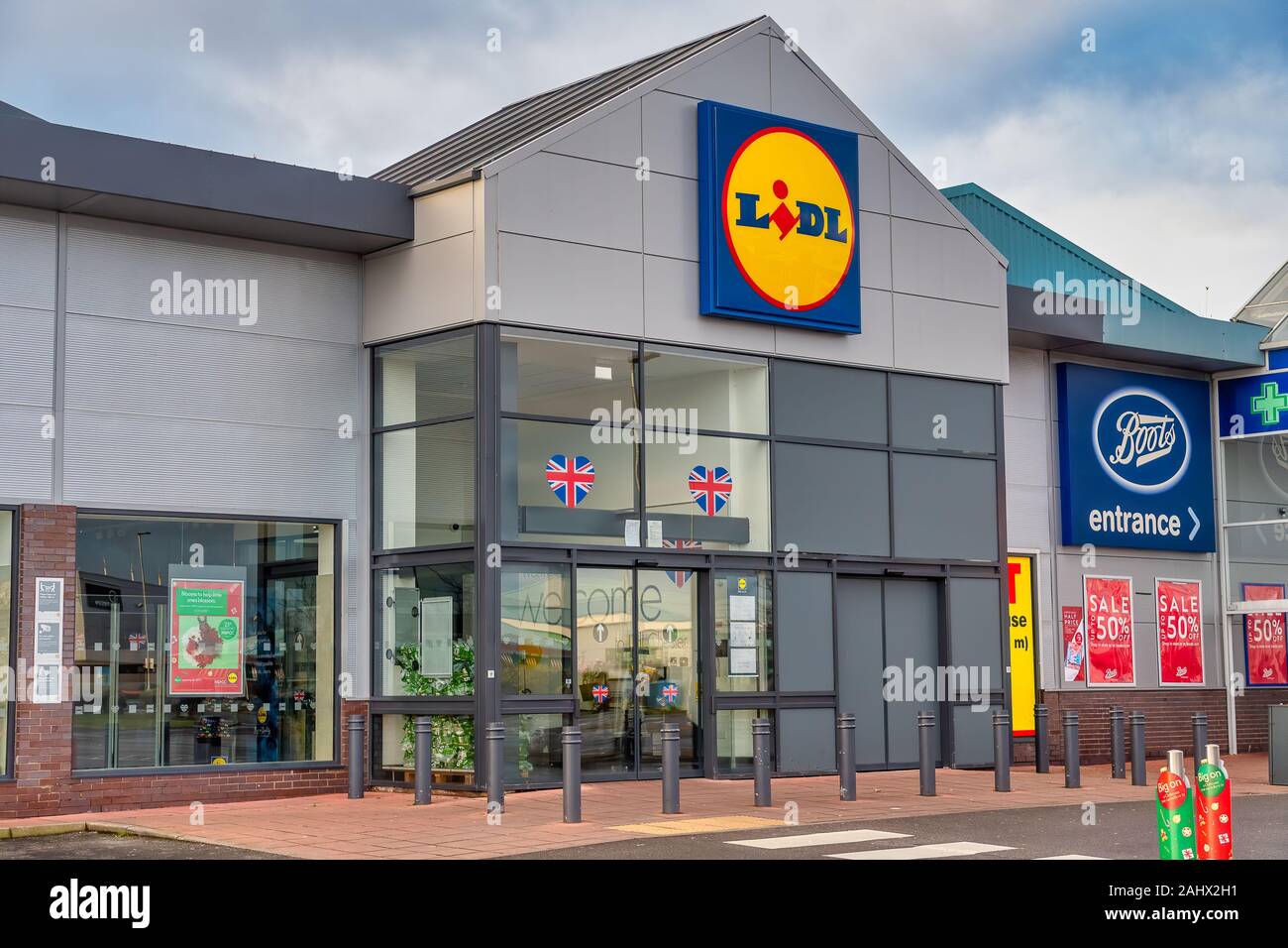 CHESTER, UNITED KINGDOM - DECEMBER 25th, 2019: Lidl supermarket ...