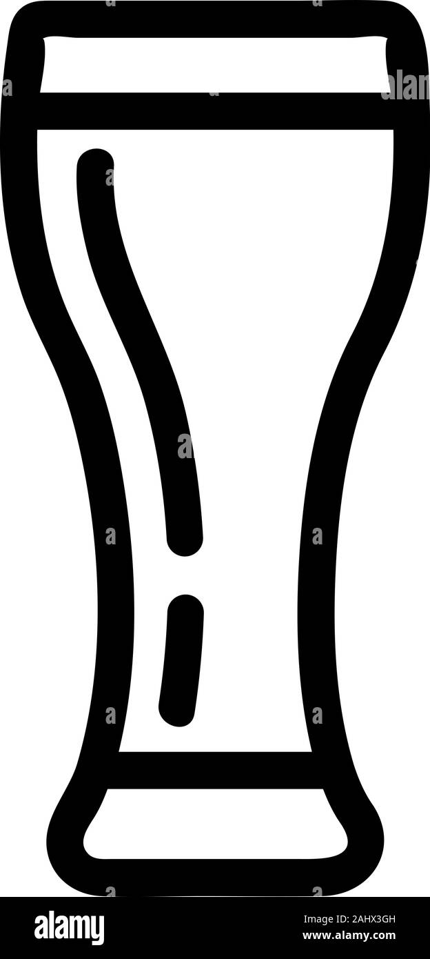 beer glass icon vector. Isolated contour symbol illustration Stock ...