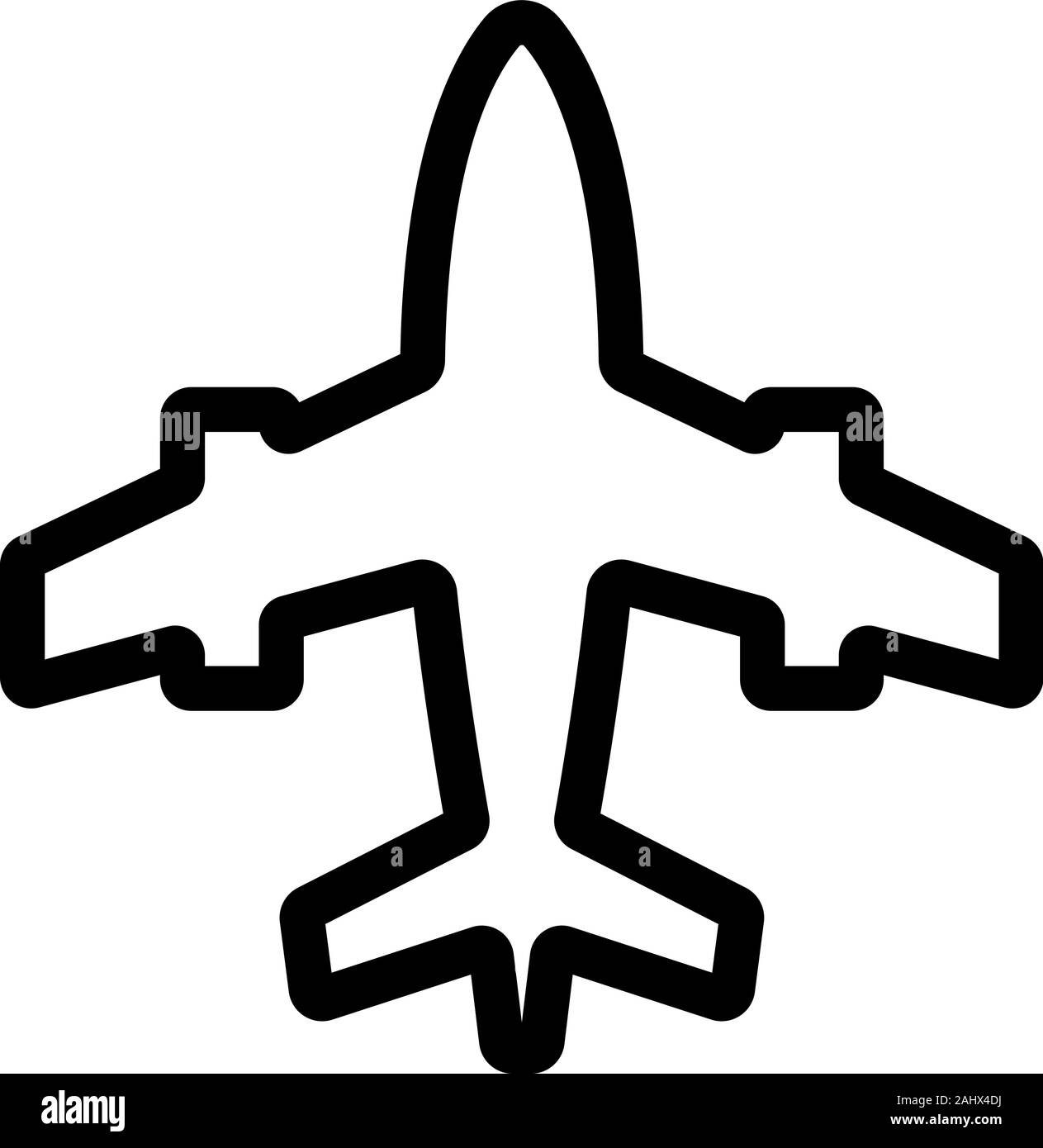 Passenger plane icon vector. Isolated contour symbol illustration Stock ...