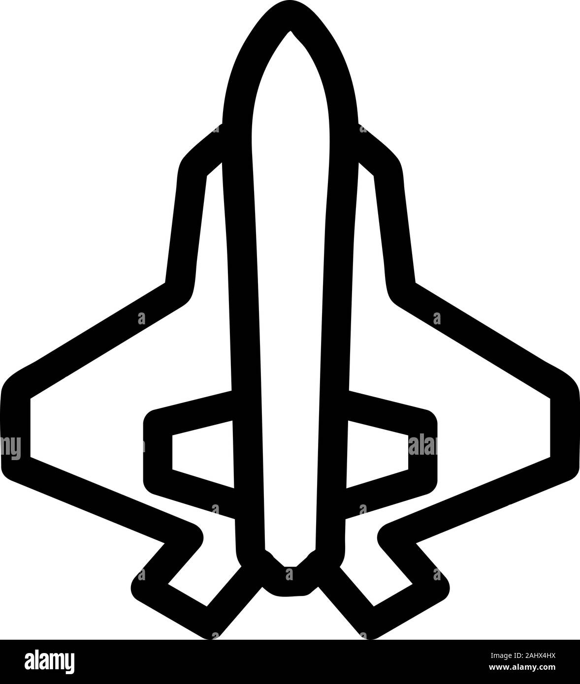 military aircraft icon vector. Isolated contour symbol illustration ...