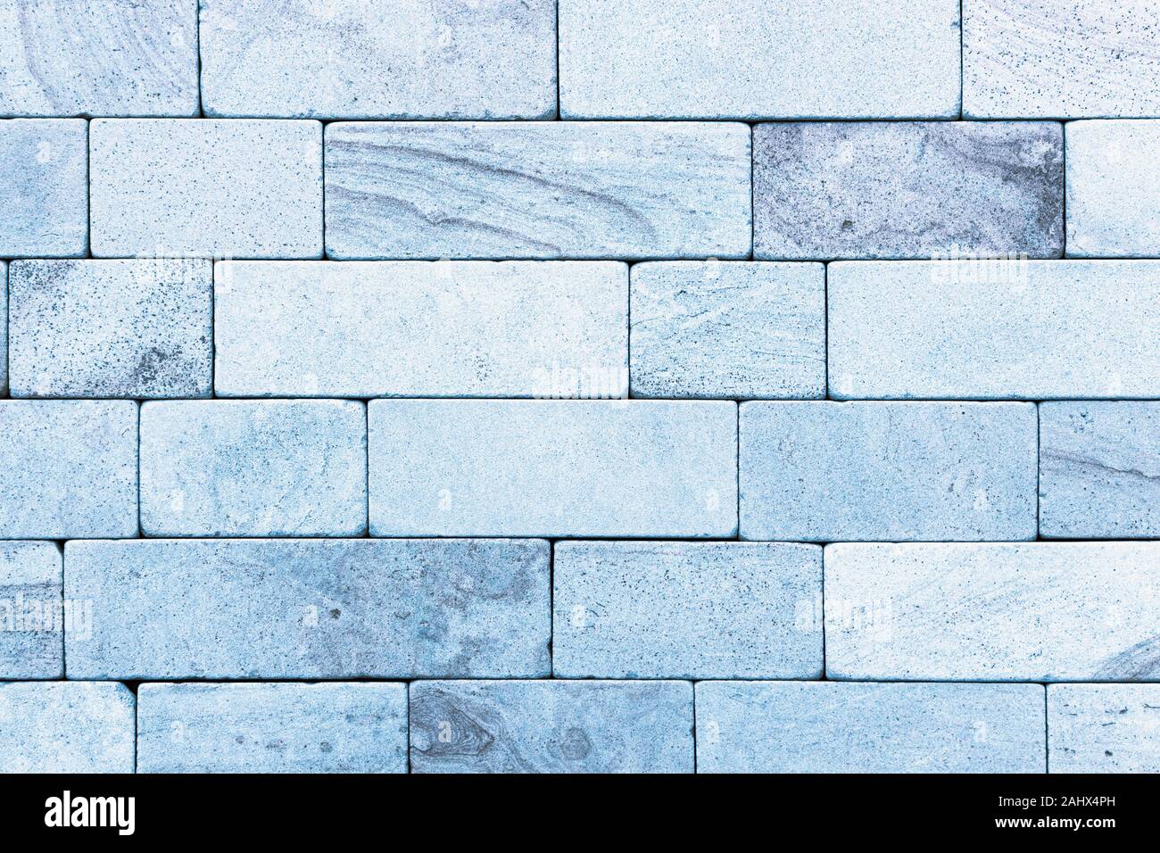 Blue stone wall made of natural marble, decorated in antiquity Stock ...