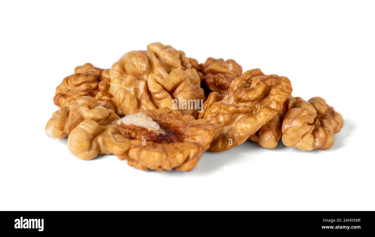Walnut kernel isolated on white background. Food Stock Photo - Alamy