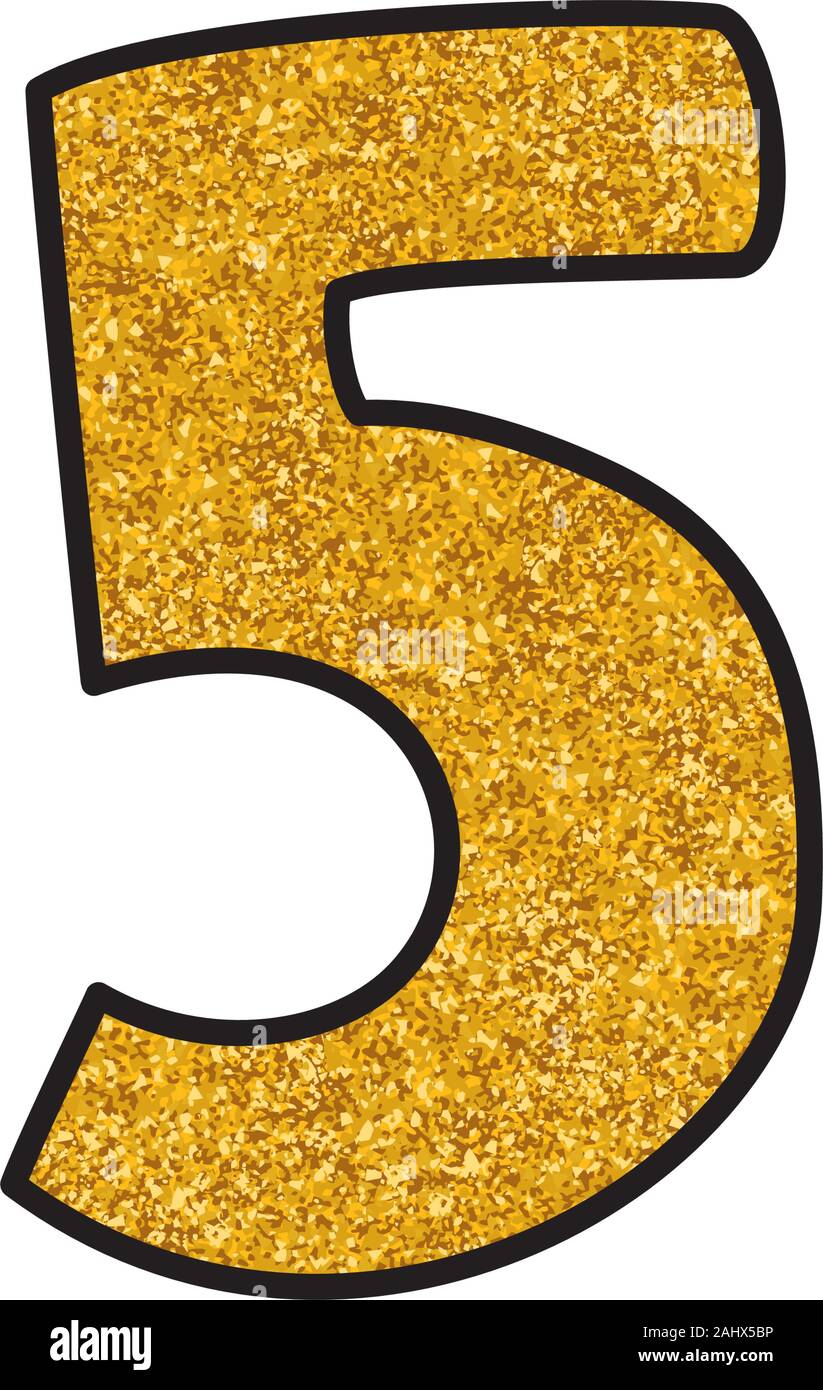 Golden Number 5 High Resolution Stock Photography and Images - Alamy
