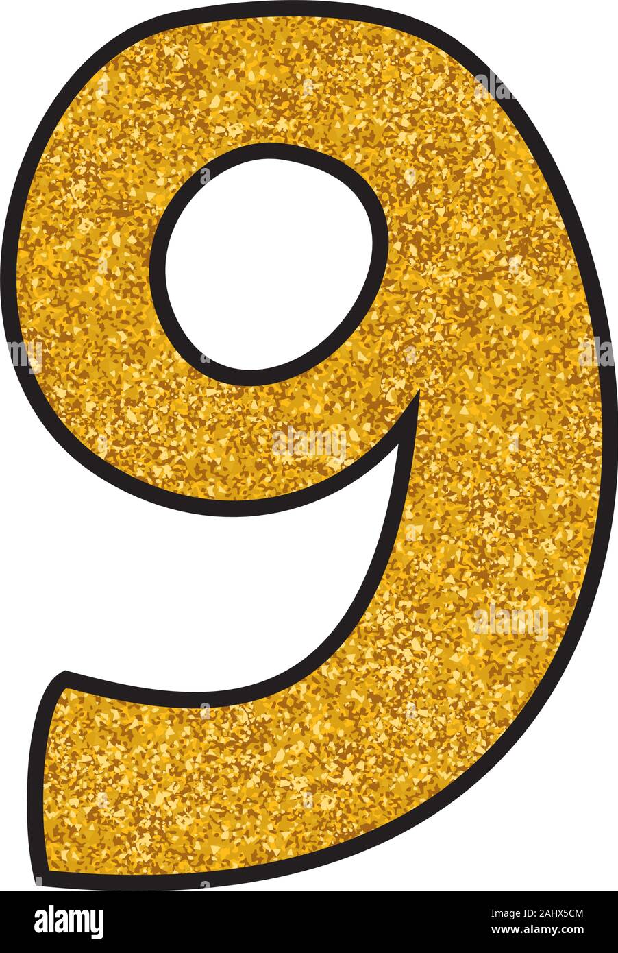 Hand sign number nine isolated Stock Vector Images - Alamy