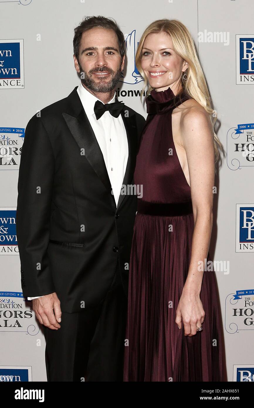 NEW YORK - SEPT 27: Jimmie Johnson (L) and wife Chandra Janway attend ...