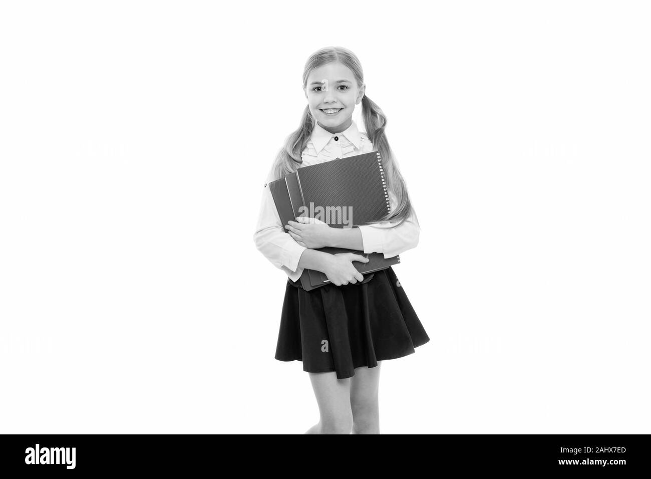 Perfect schoolgirl. Cute literature reader. Adorable little schoolgirl ...