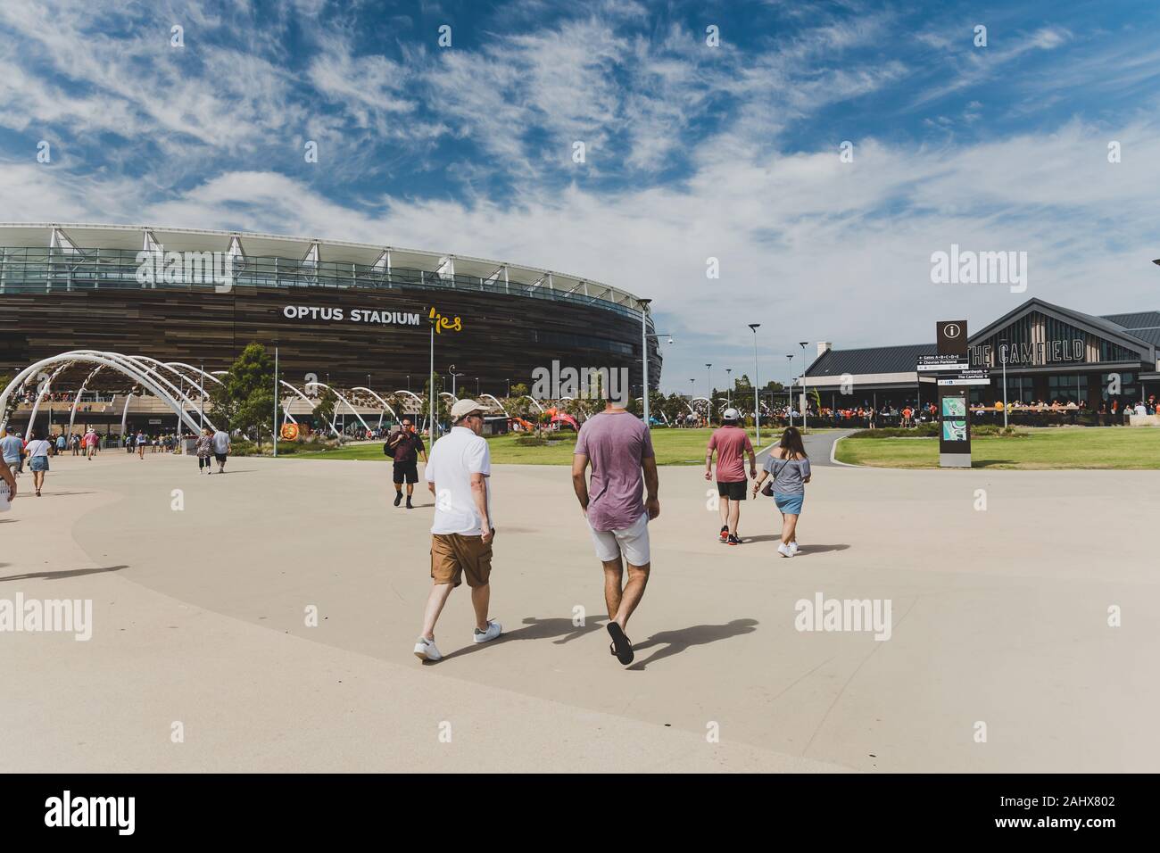 PERTH, WESTERN AUSTRALIA - December 26th, 2019: the Optus Stadium in ...
