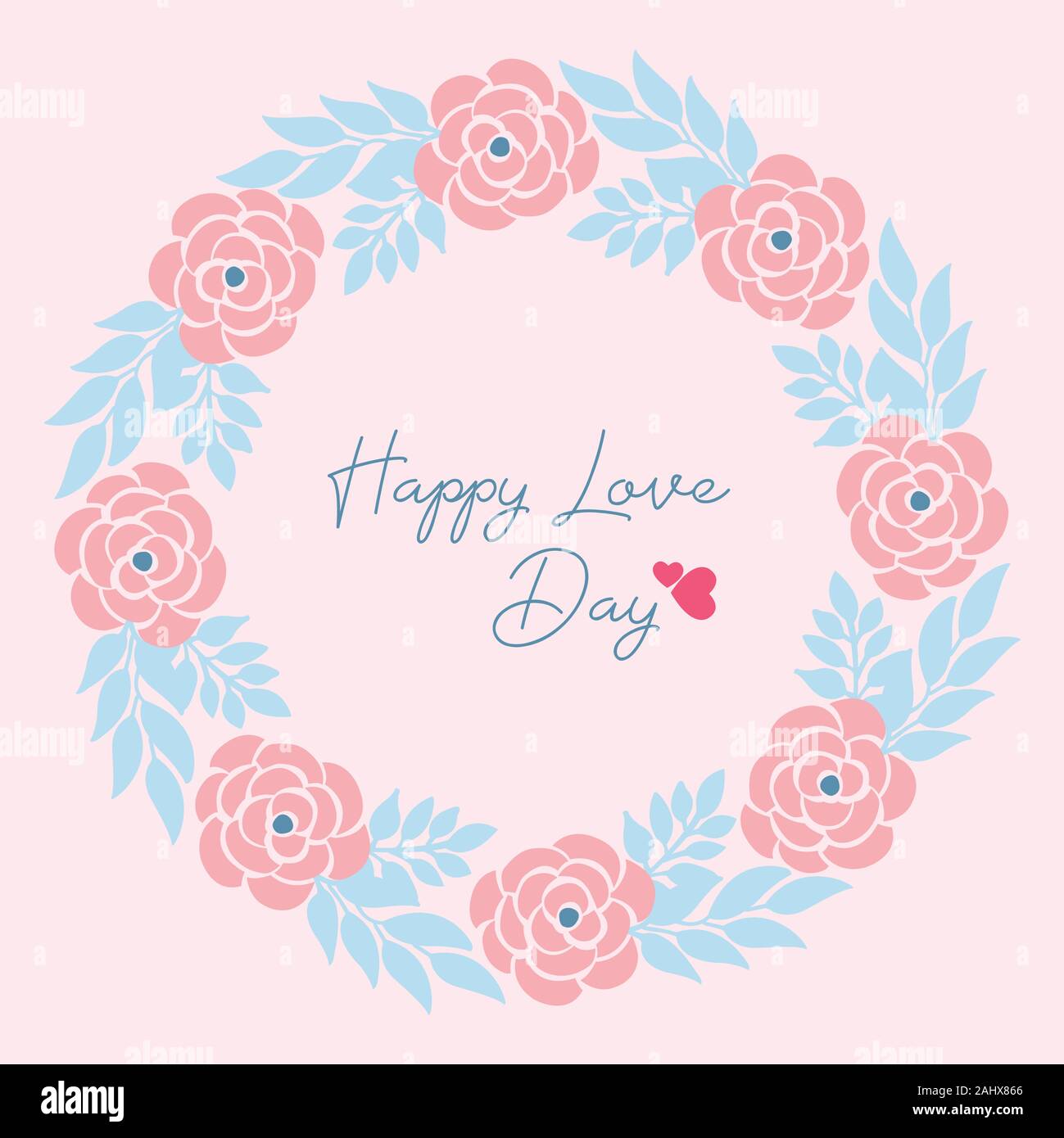 Elegant decorative of crowd leaf and flower frame, for romantic happy ...