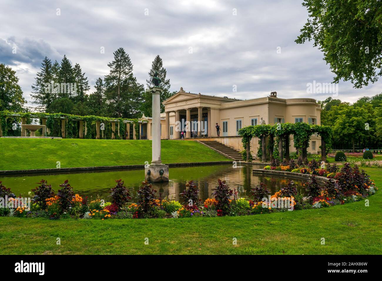 Berlin, Germany - August 17, 2019: The charlottenhof palace in the ...