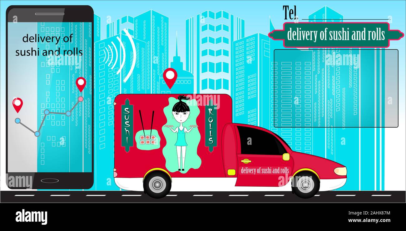 Japanese delivery car Stock Vector Images - Alamy