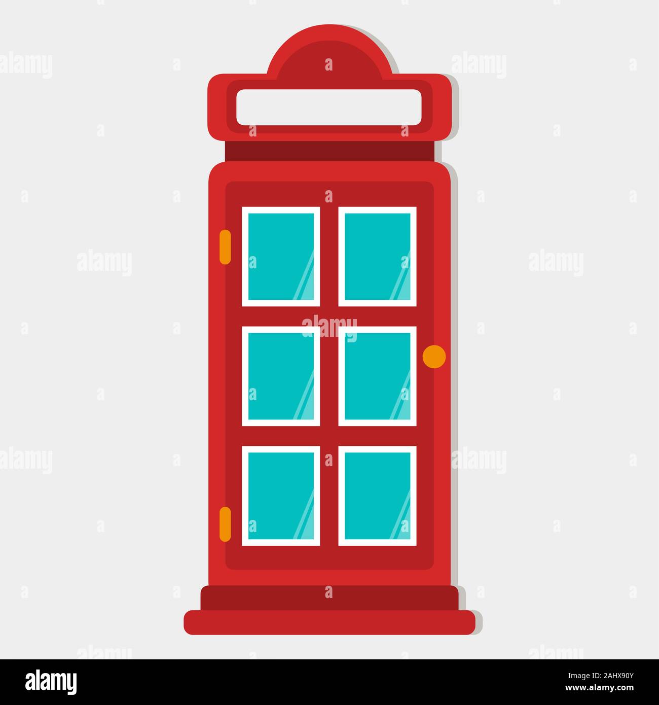telephone booth isolated vector illustration Stock Vector Image & Art ...