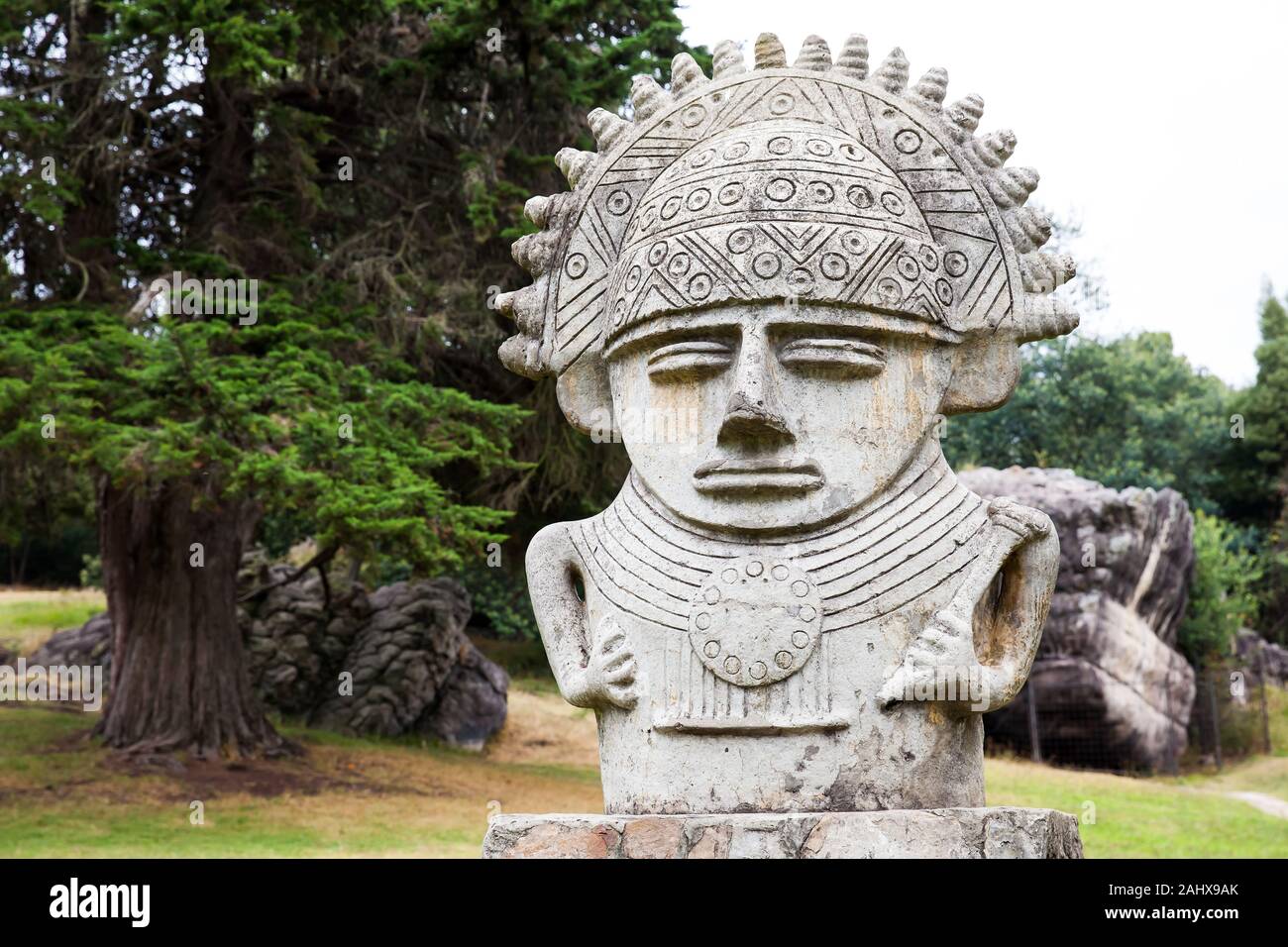 FACATATIVA, COLOMBIA - JANUARY, 2029: Giant stone reproduction of the ...