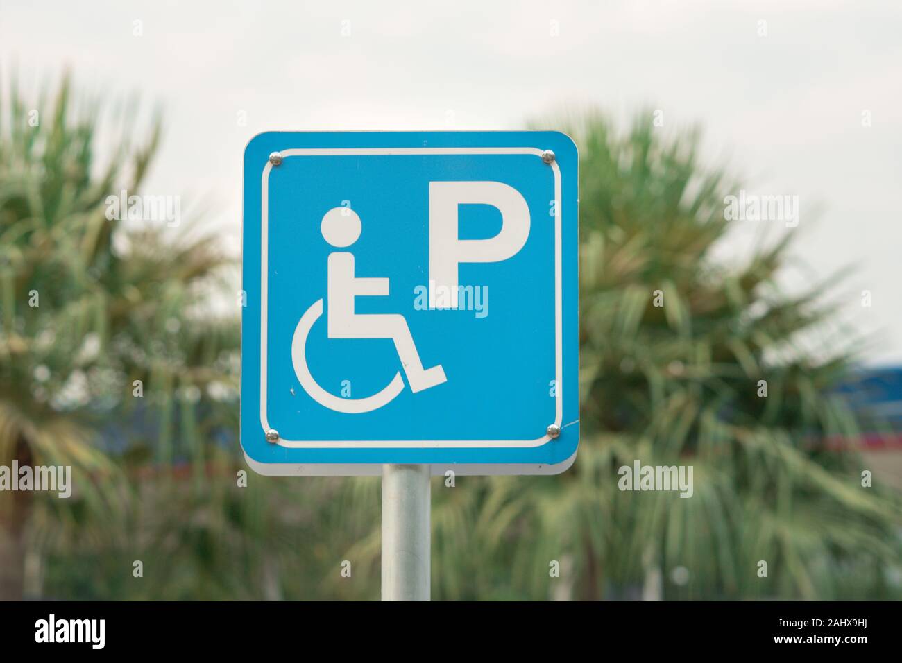 disabled parking or Wheelchair parking sign In the parking Stock Photo ...
