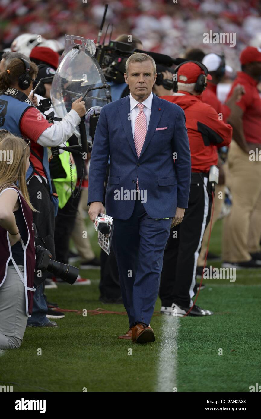 Anaheim, CA, USA. 1st Jan, 2020. Rose Bowl 2020: ESPN reporter Tom ...