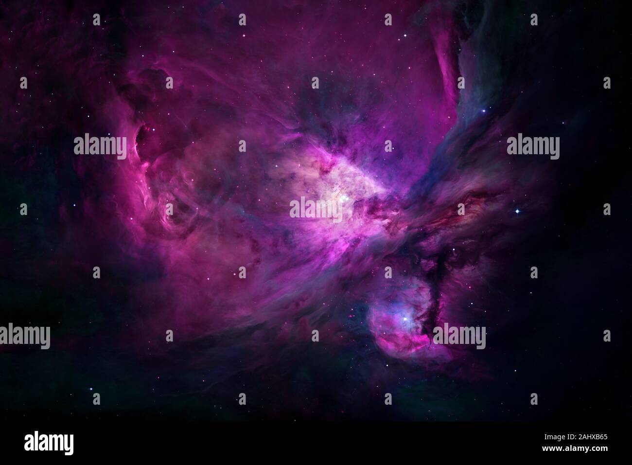 Beautiful cosmic nebula. In pink, with stars. Elements of this image ...