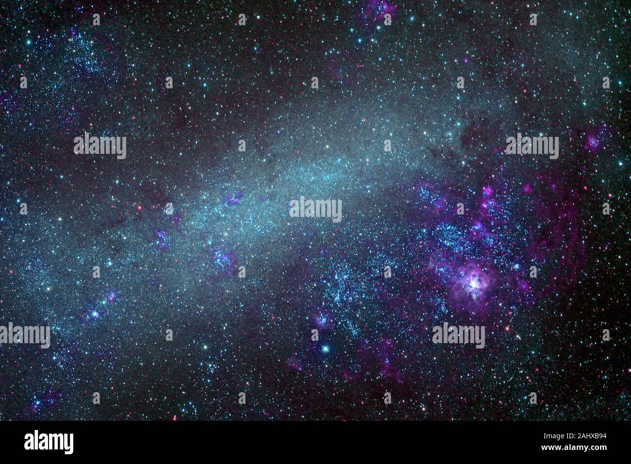 Beautiful nebula, deep space. In blue color. Elements of this image ...