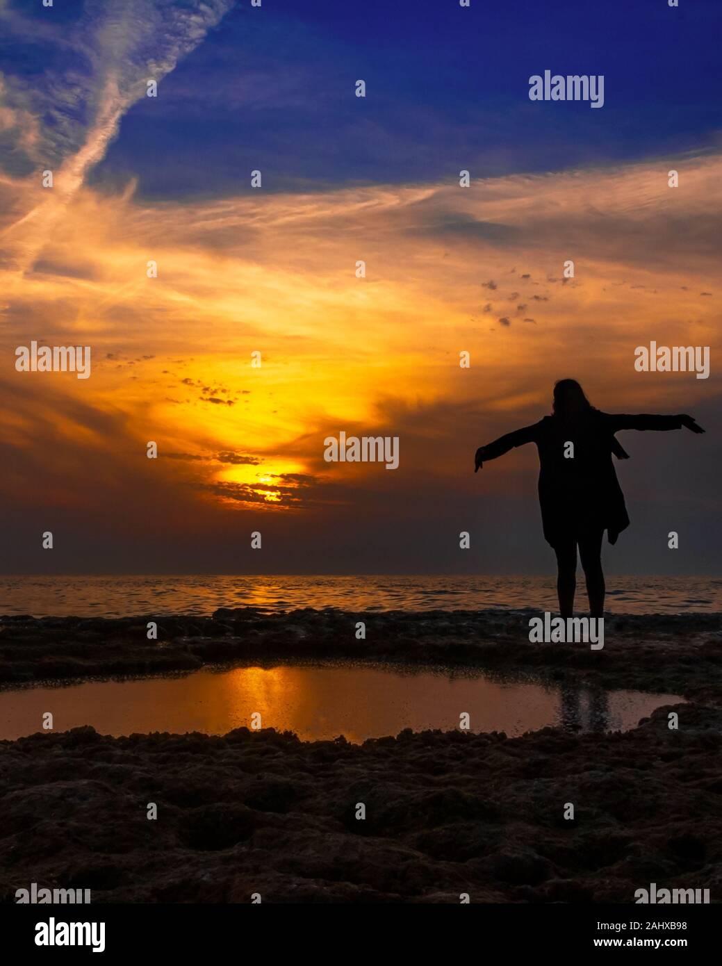 The amazing view during the sunset Stock Photo - Alamy